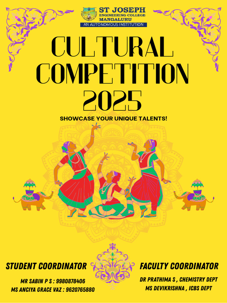 Cultural Competition 2025 Events Guide | PDF | Performing Arts ...