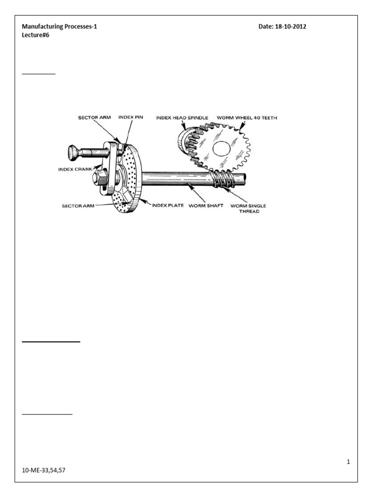 Compound Indexing Methods Explained | PDF | Metalworking | Tools
