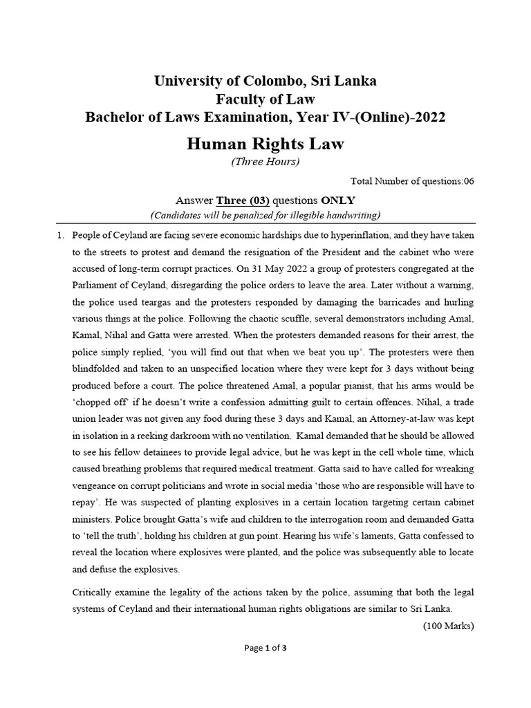 2022 - Human Rights Law English | PDF | Convention On The Elimination ...