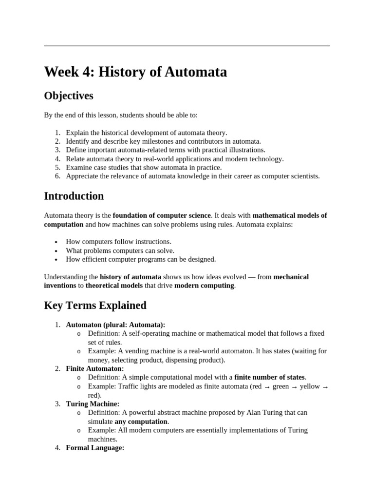 BIT2215 Week 4 - 13 Plus CATs Automata Theory | PDF | Parsing | Automata Theory