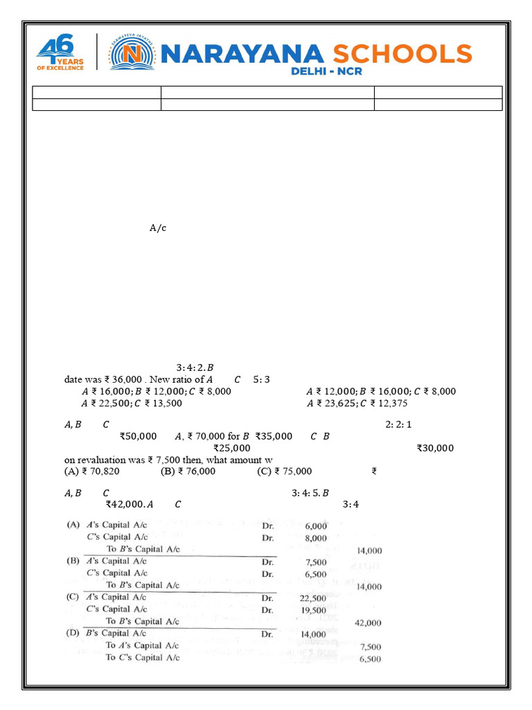 Accountancy Worksheet 19.05.25 To 29.05.25 - Ws 5 | PDF | Debits And ...