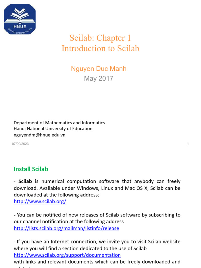 Scilab 1 | PDF | Command Line Interface | Button (Computing)