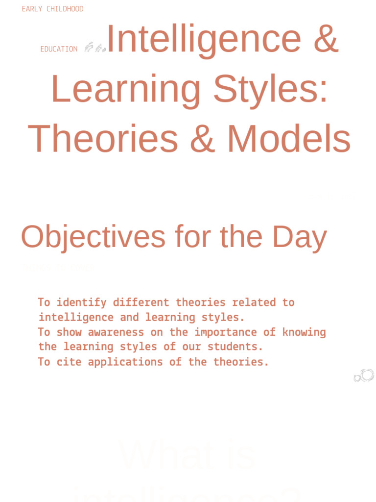 Learning Styles & Intelligence | PDF | Learning Styles | Intelligence