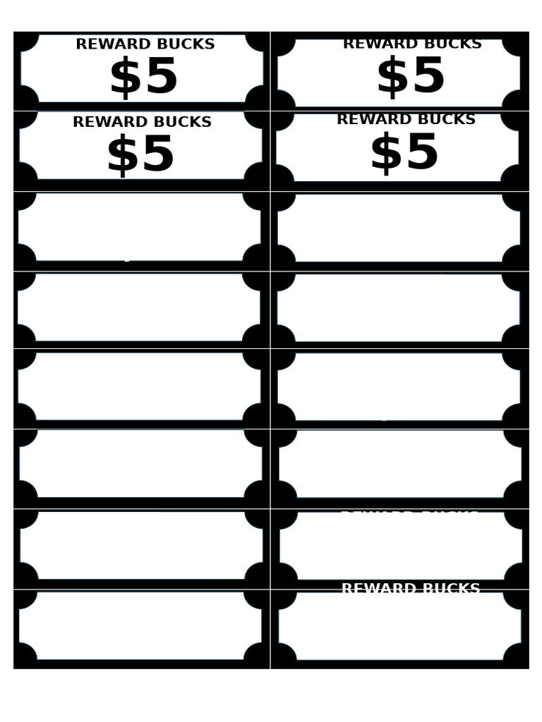 $5 Reward Bucks Overview | PDF