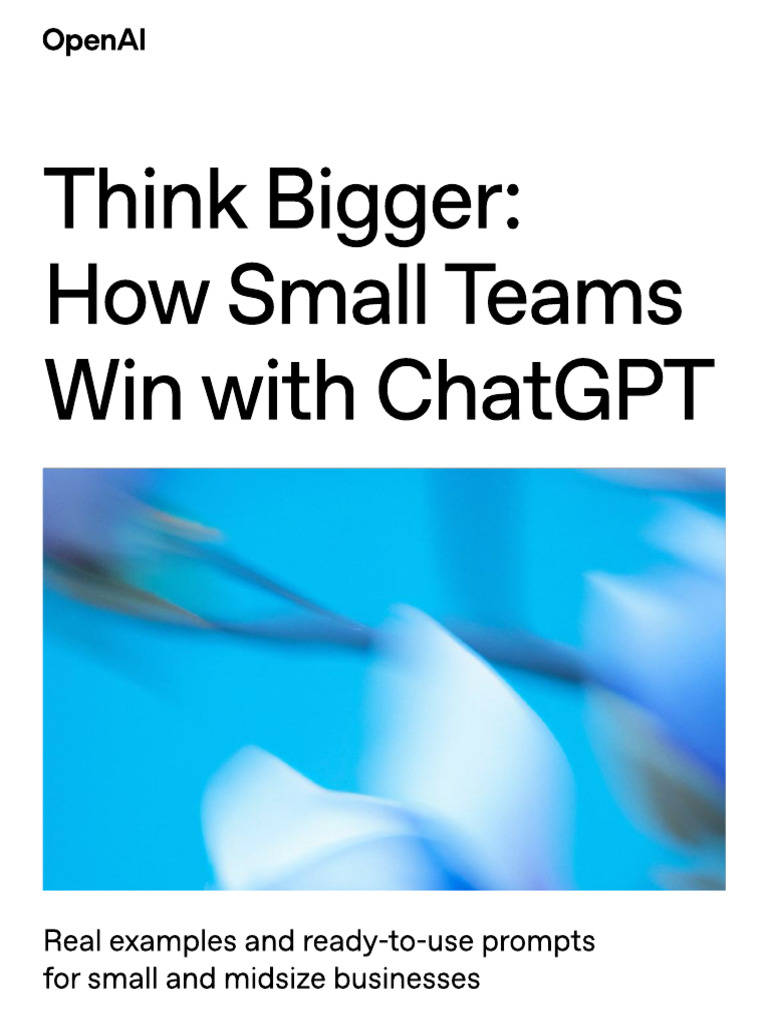 How Small Teams Win With Chatgpt | PDF