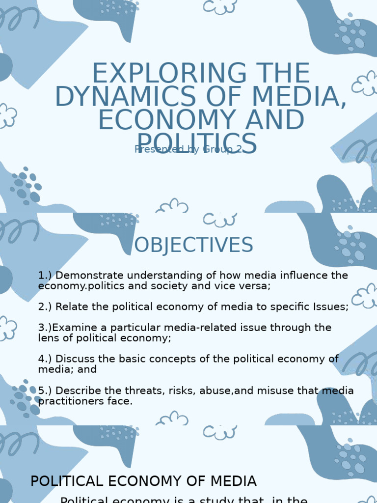 Media, Economy, and Politics Dynamics | PDF | News | Economies