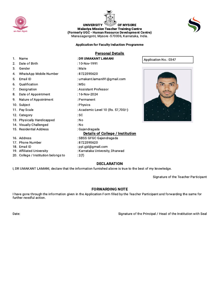 MMTTC - Mysore - Online Web Application Form | PDF | Chess Openings ...