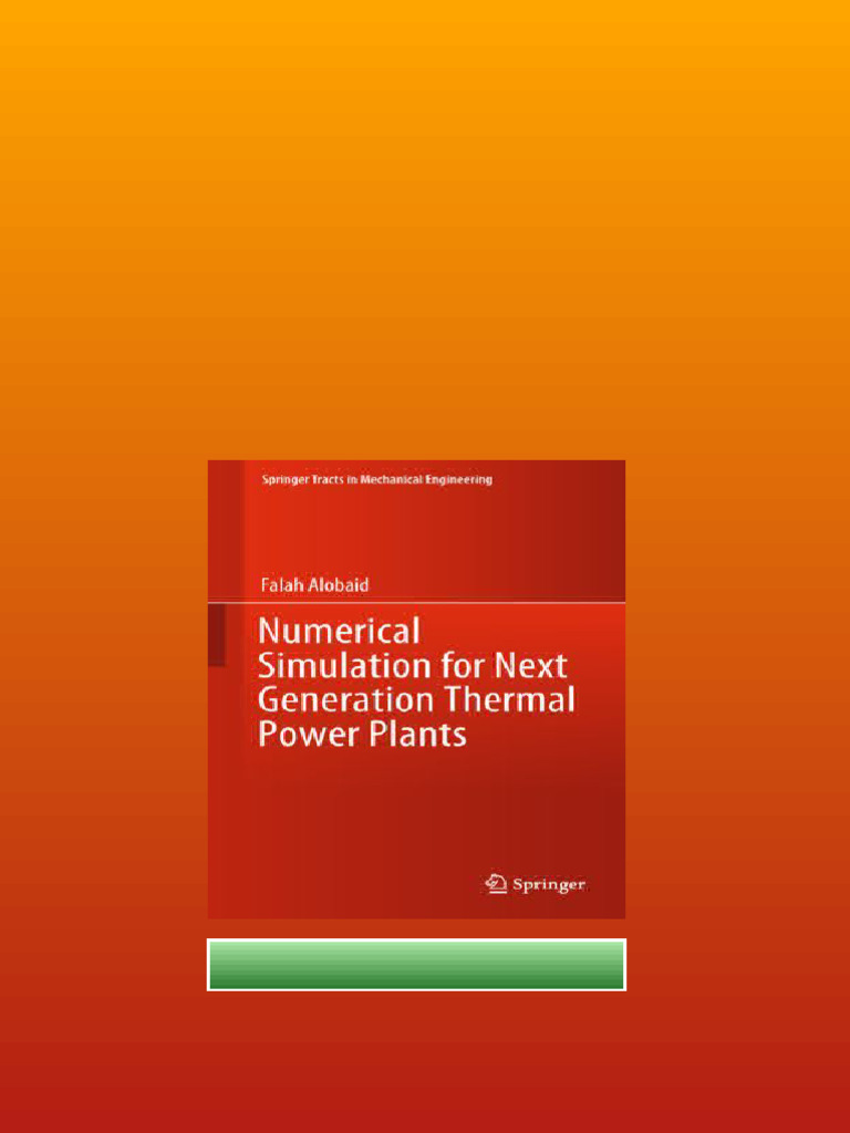 Numerical Simulation For Next Generation Thermal Power Plants 1st Ed ...