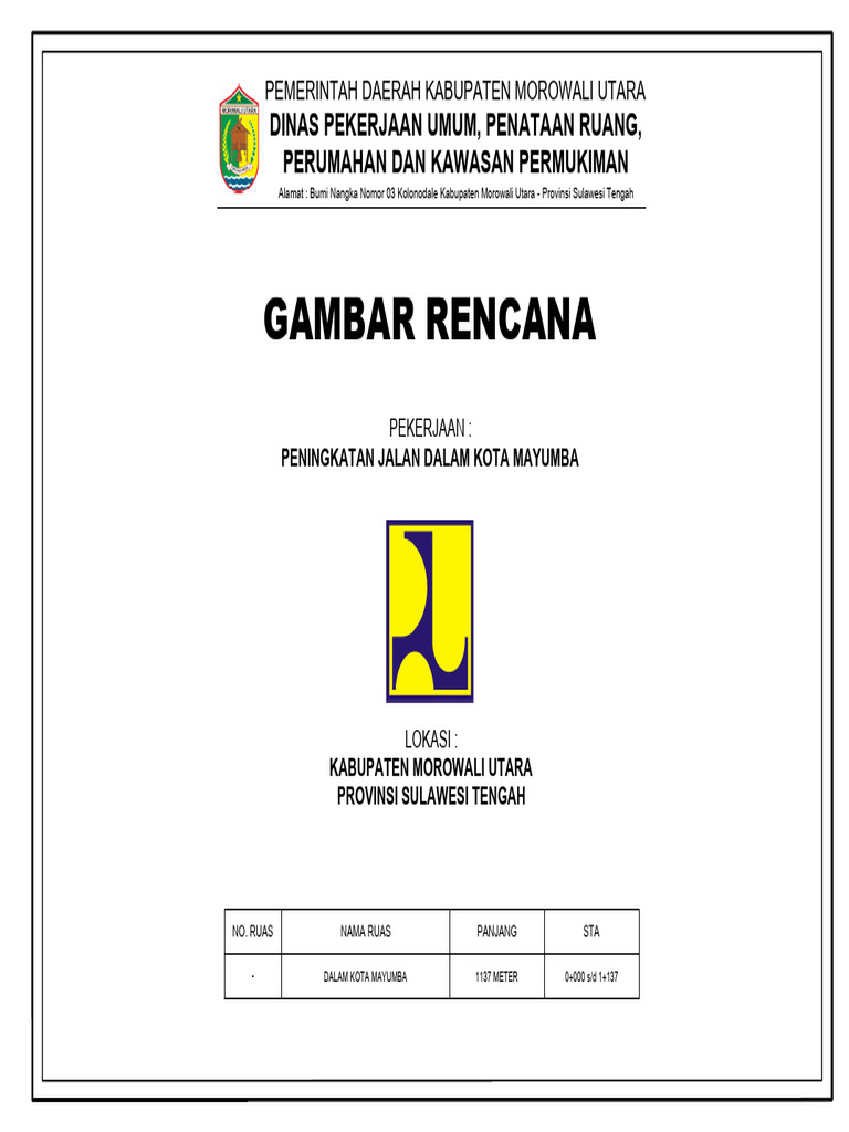 SHOP DRAWING Jalan Dalam Kota Mayumba | PDF