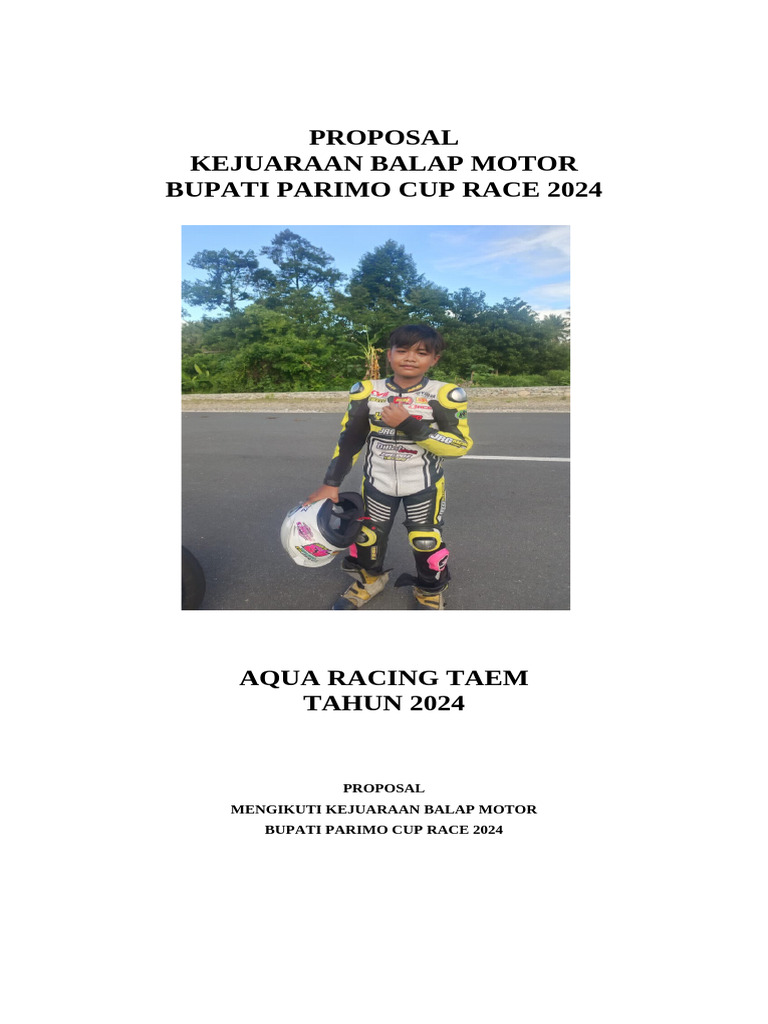 Proposal Balap Motor | PDF