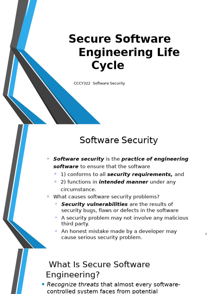Secure Software Engineering Lifecycle | PDF | Computer Security | Security