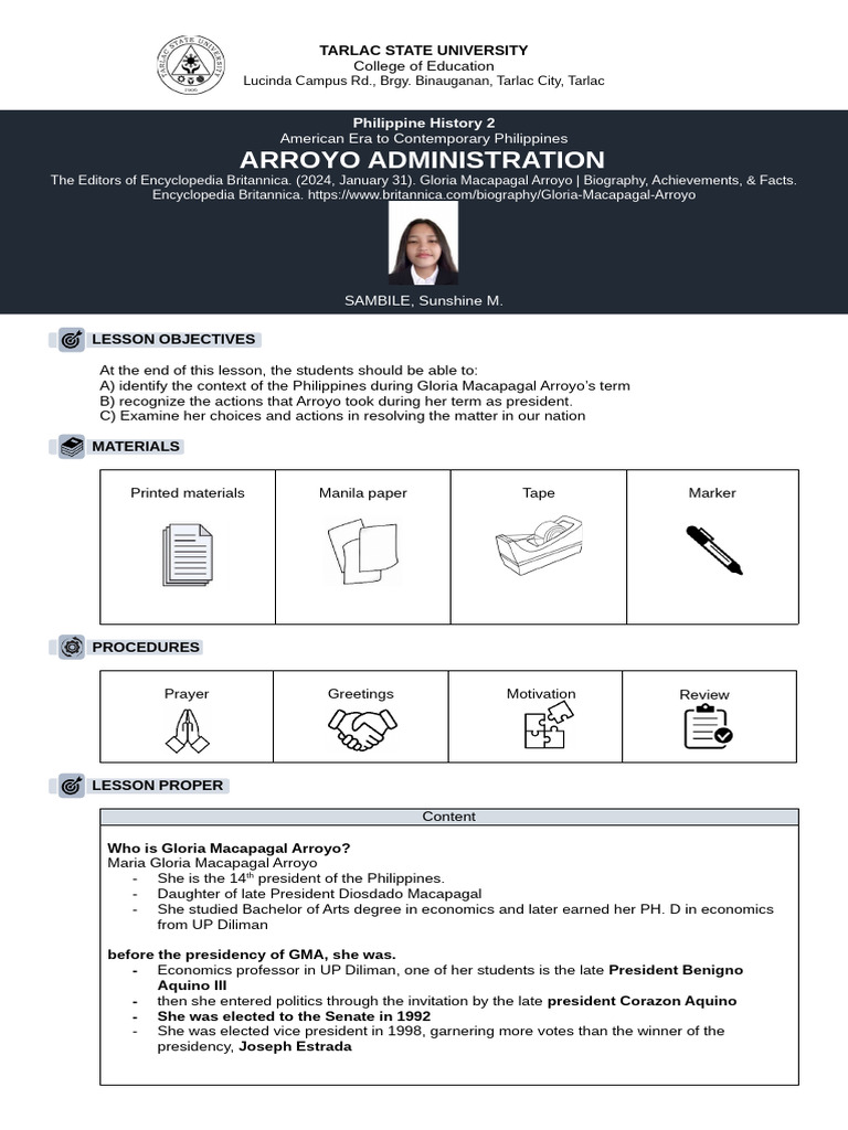 Arroyo Administration 1st Term | PDF | Philippines | Government