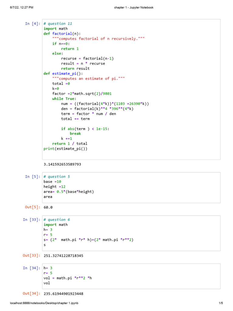 Jupyter Notebook: Math Functions & Logic | PDF | Mathematics | Number Theory