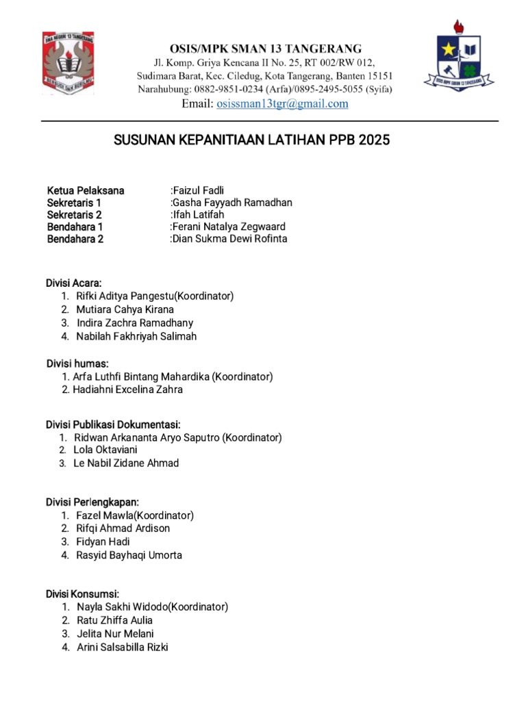SK Latihan PBB 2025 | PDF