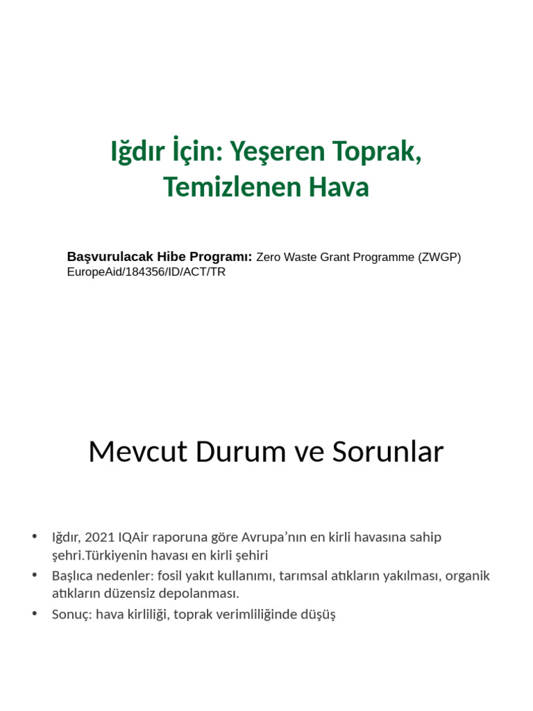 Igdir Yeseren Toprak Sunum | PDF