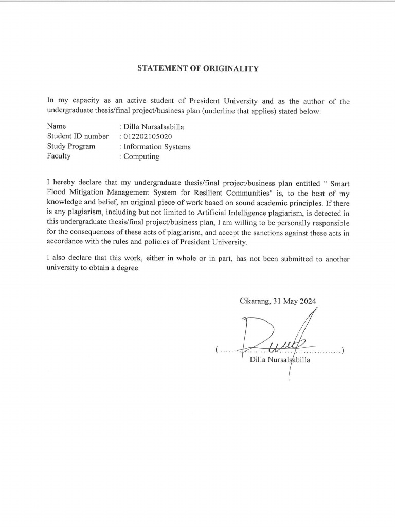 Statement of Originality | PDF