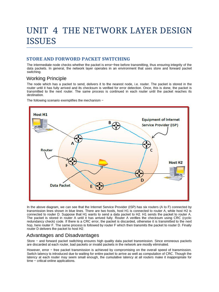 Network Layer Design and Packet Switching | PDF | Computer Network ...