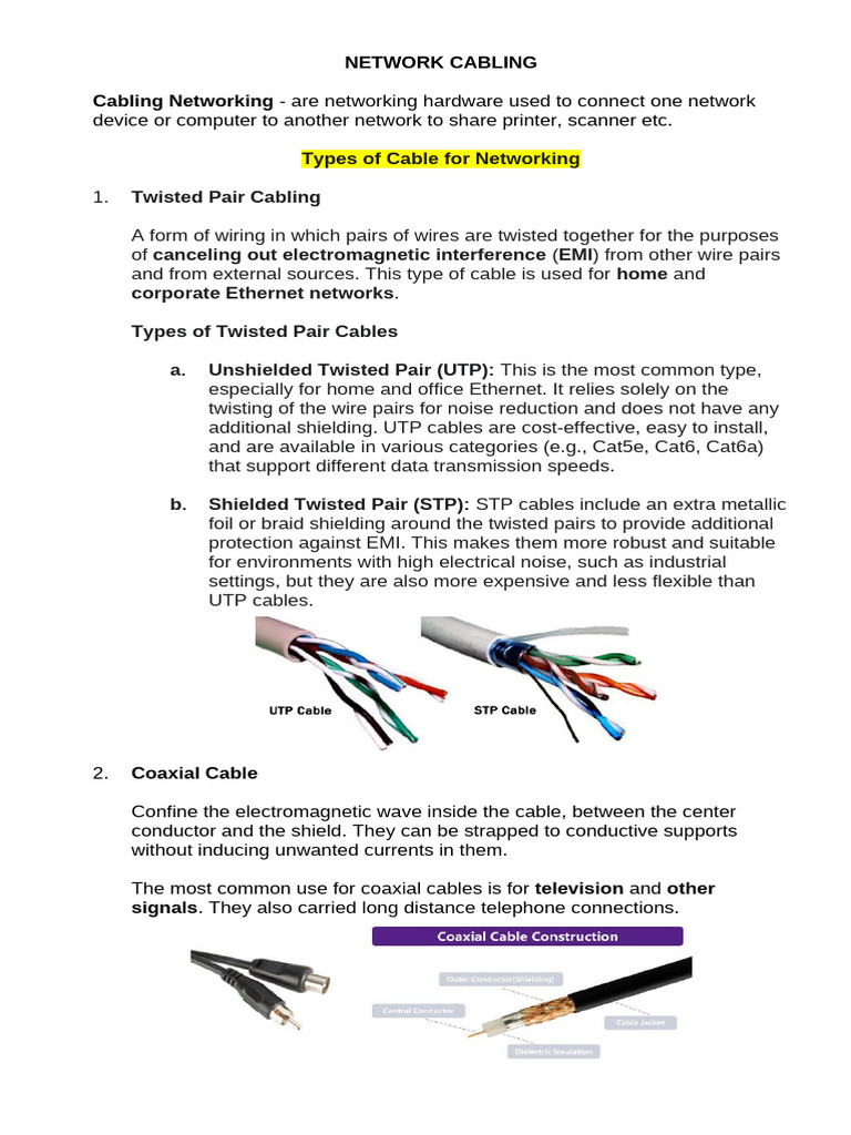 Network Cabling | PDF | Electrical Components | Information And Communications Technology