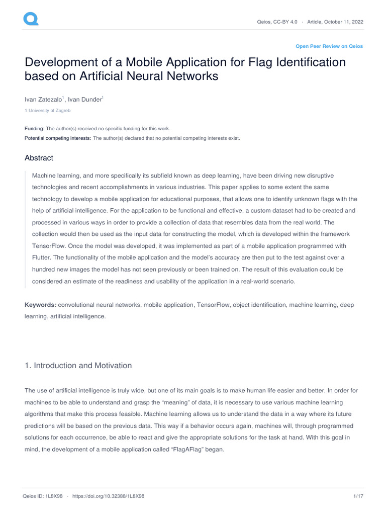 Mobile Flag Identification App Using AI | PDF | Machine Learning | Deep ...