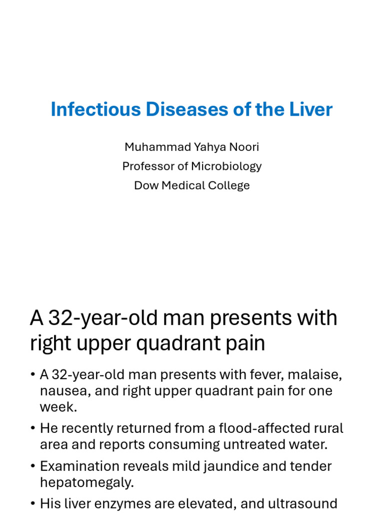 Liver Infectious Diseases Overview | PDF | Hepatitis | Hepatitis B