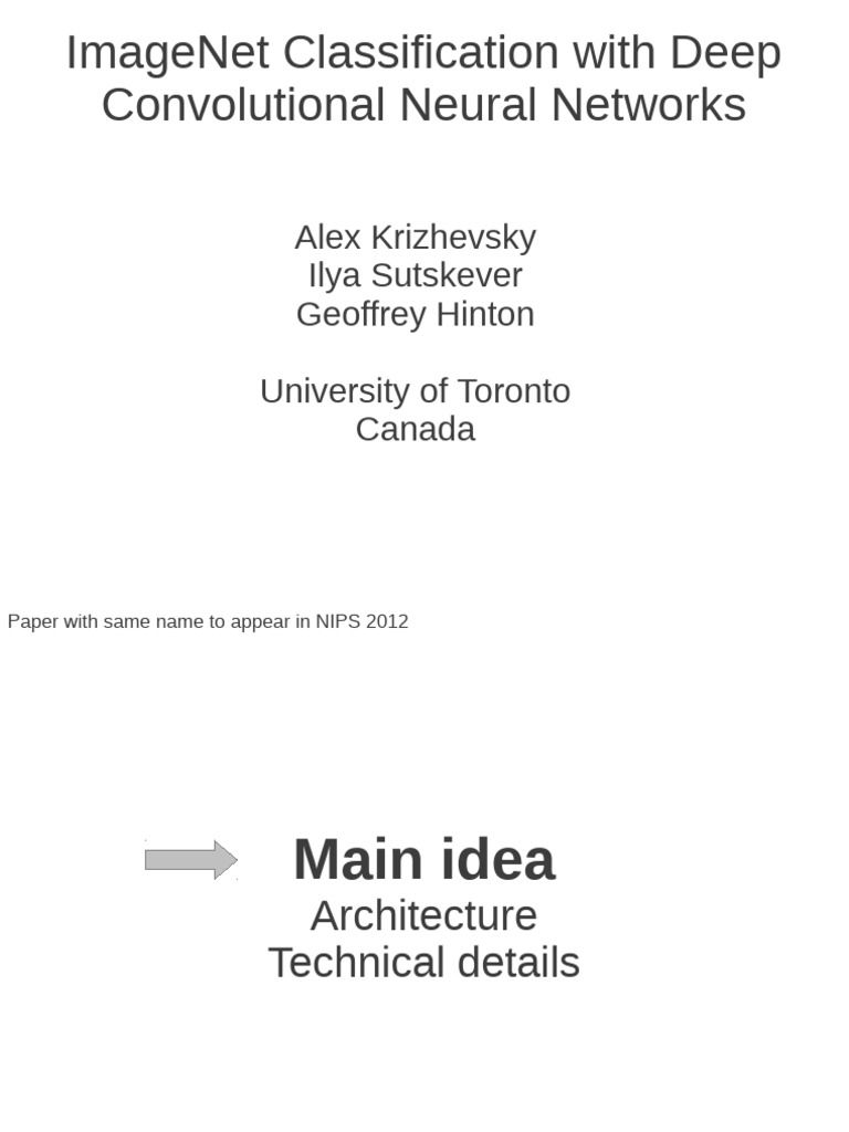 Imagenet Classification With Deep Convolutional Neural 3kv7rezkq1 | PDF ...