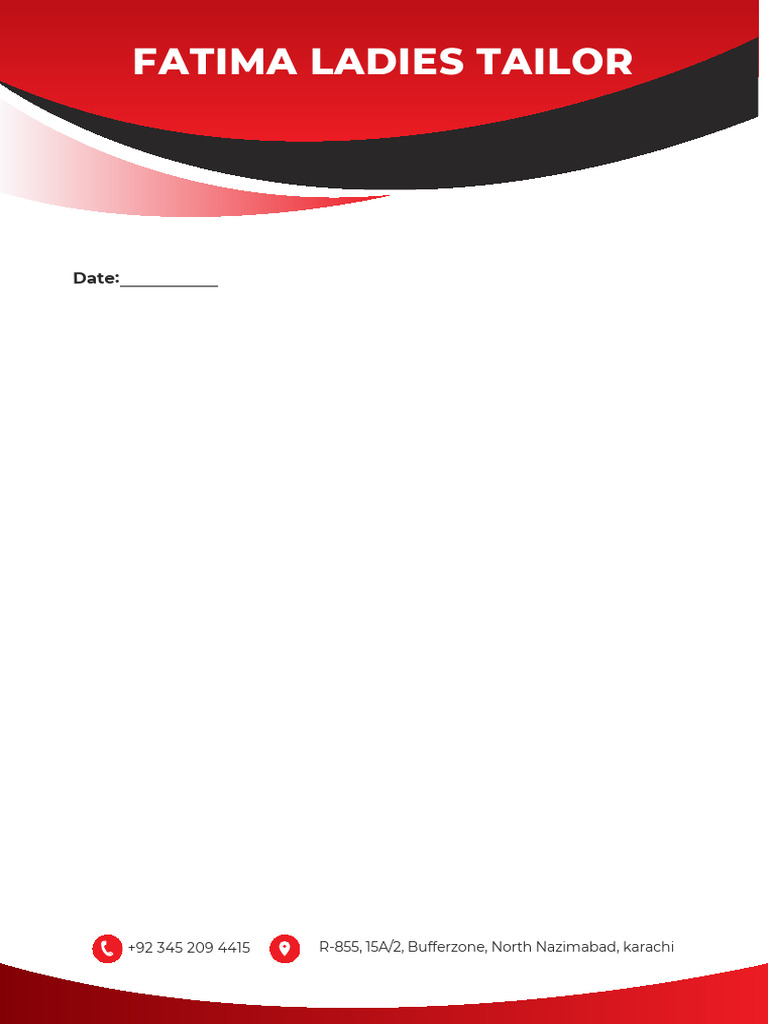 Fatima Ladies Tailor Letter Head | PDF
