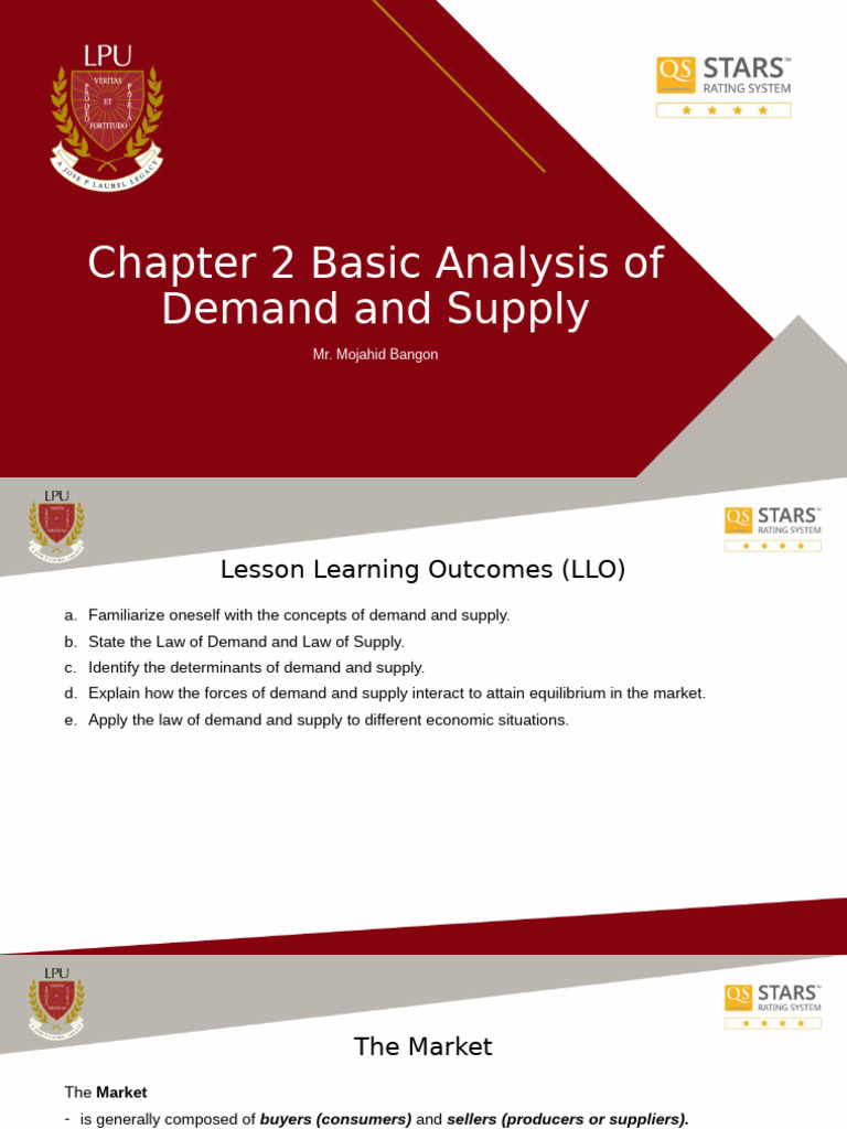 Chapter 2 Basic Analysis of Demand and Supply | PDF | Economic ...