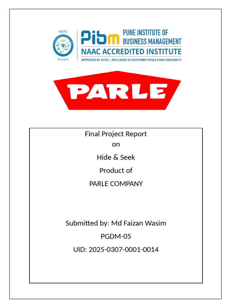 Parle Hide & Seek Market Analysis Report | PDF | Brand | Swot Analysis