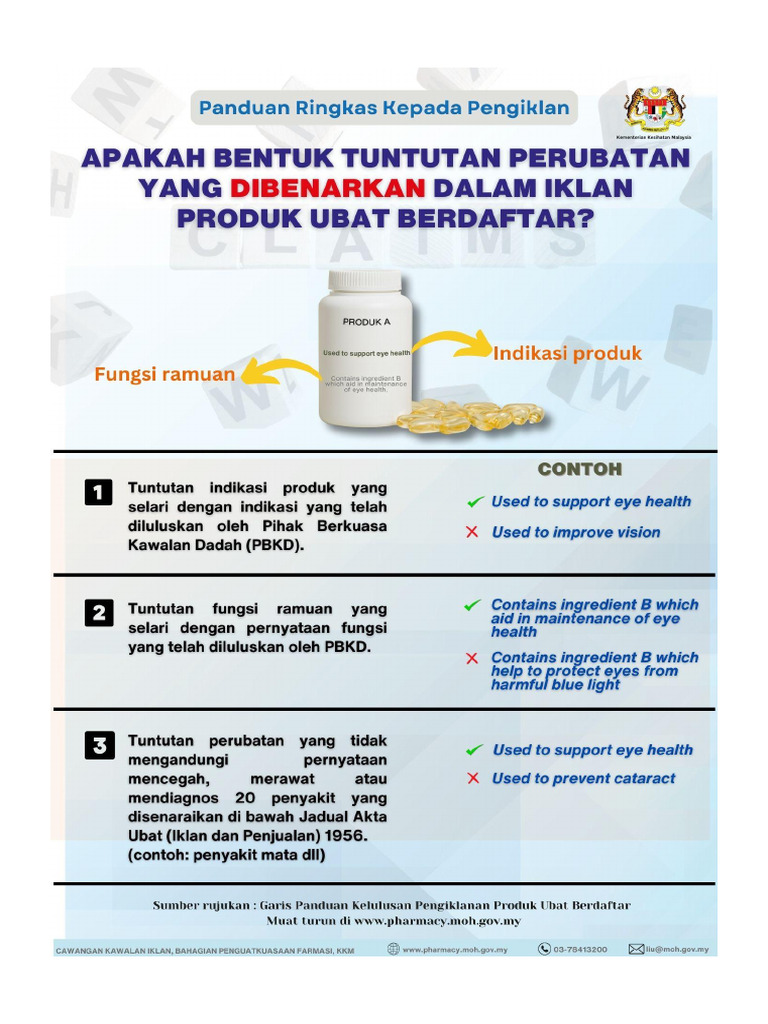 Panduan Ringkas Pengiklan Tuntutan Perubatan Dalam Iklan Produk | PDF