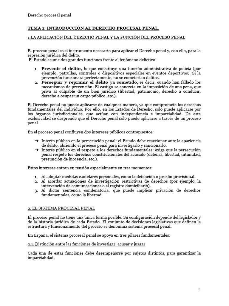 Introducción al Derecho Procesal Penal | PDF | Queja | Fiscal