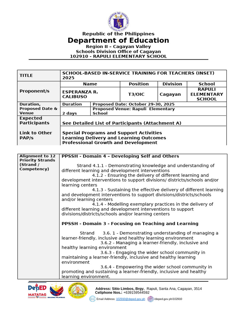 2025 School-Based Teacher Training | PDF | Teachers | Learning