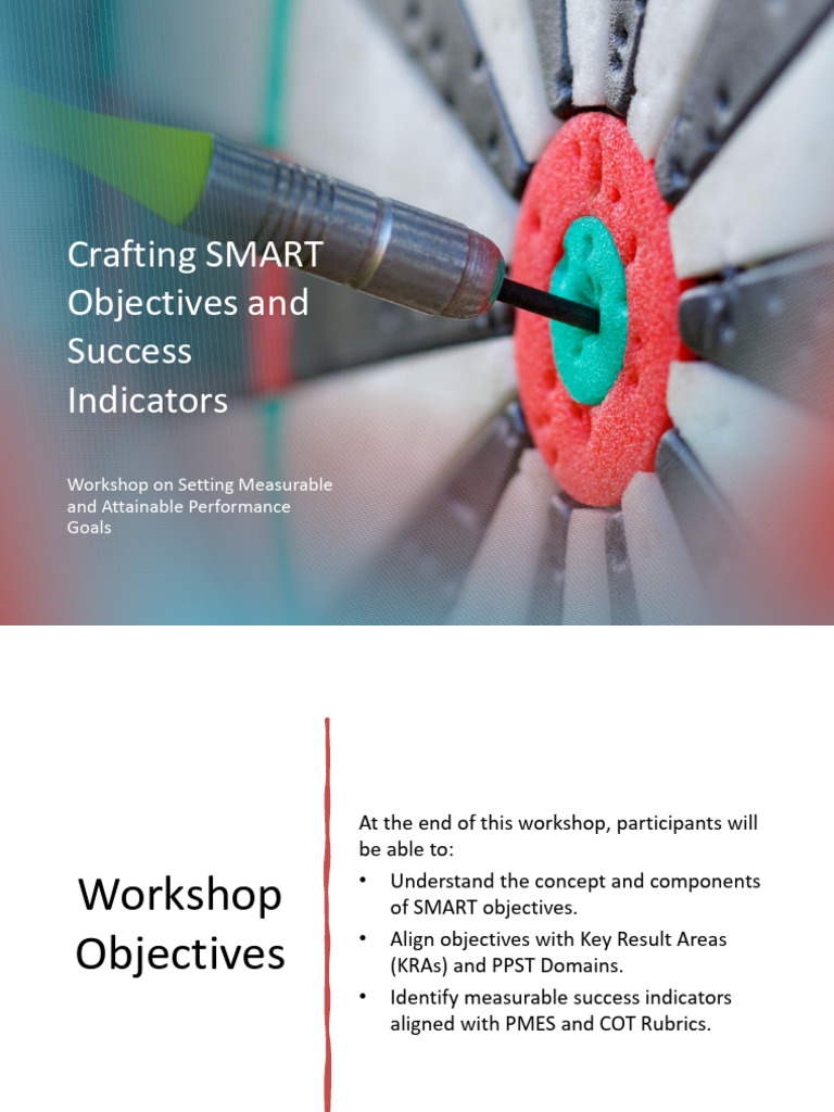 Topic 5 Crafting SMART Objectives and Success Indicators Workshop | PDF ...