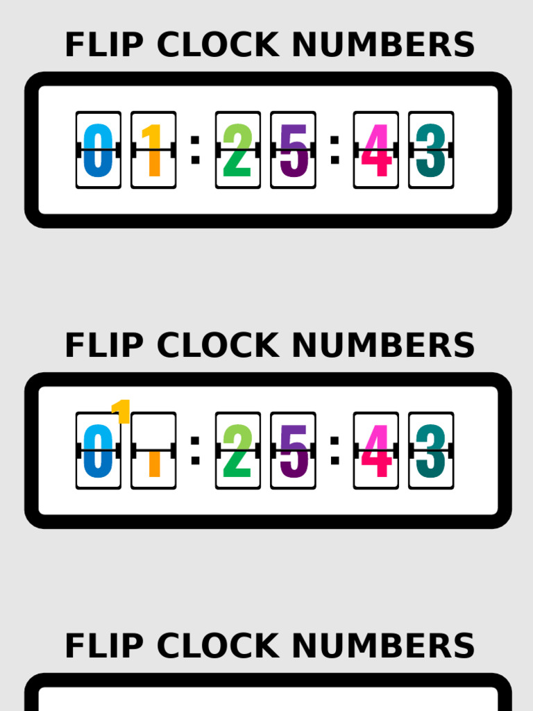 Free Flip Clock Number Templates | PDF