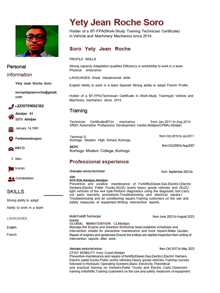 New CV en Anglais 2025 | PDF