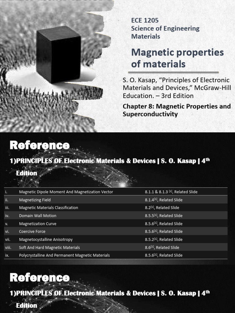Magnetic Properties of Materials (FULL) | PDF | Ferromagnetism | Magnetism