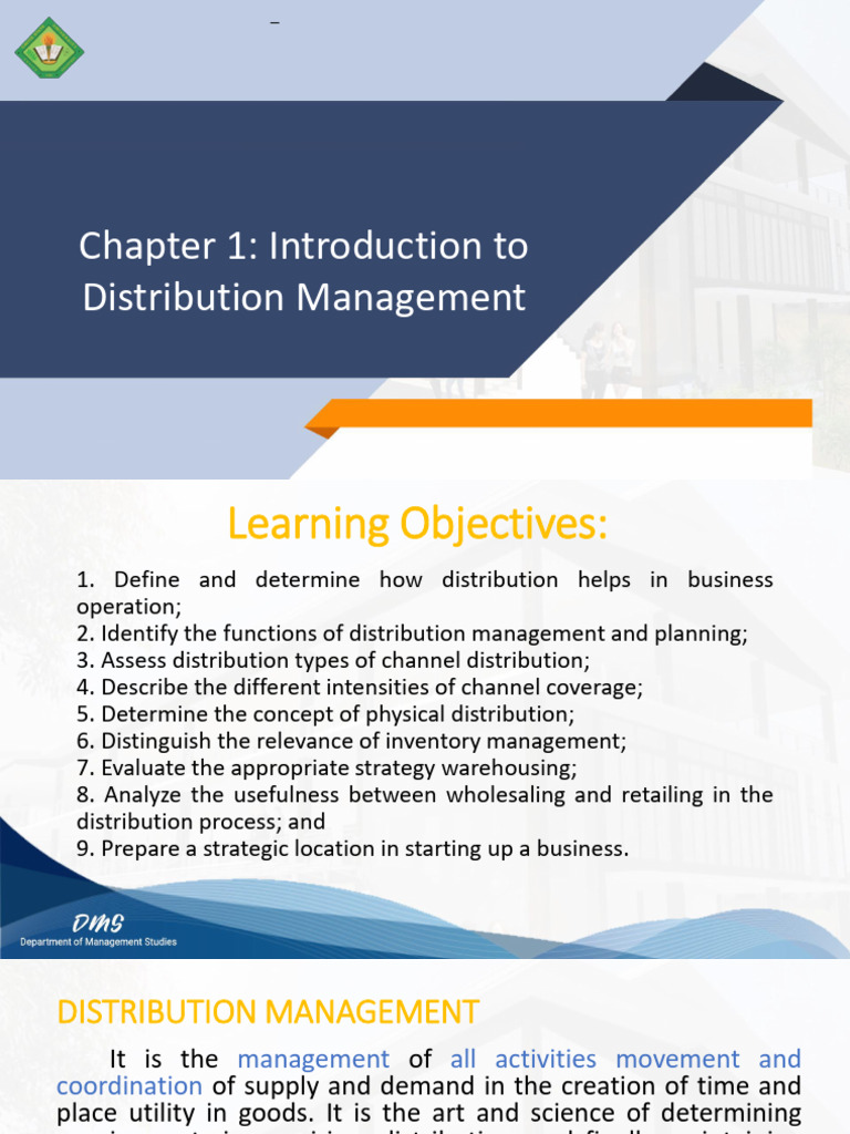CH 1. Introduction To Distribution Management 010140 | PDF | Retail | Goods