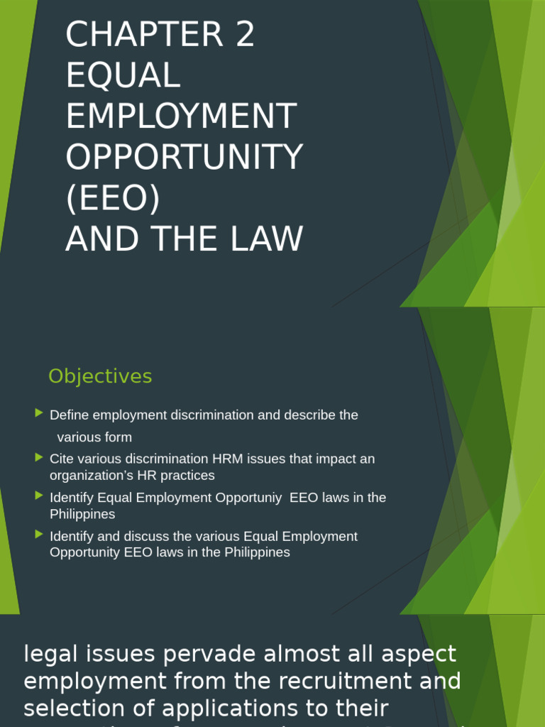 EEO Laws and Employment Discrimination in the Philippines | PDF ...