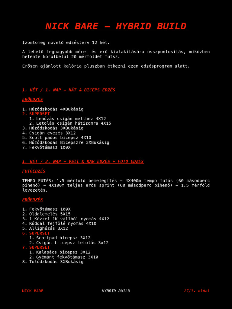 Nick Bare Hybrid Training Program Pdf