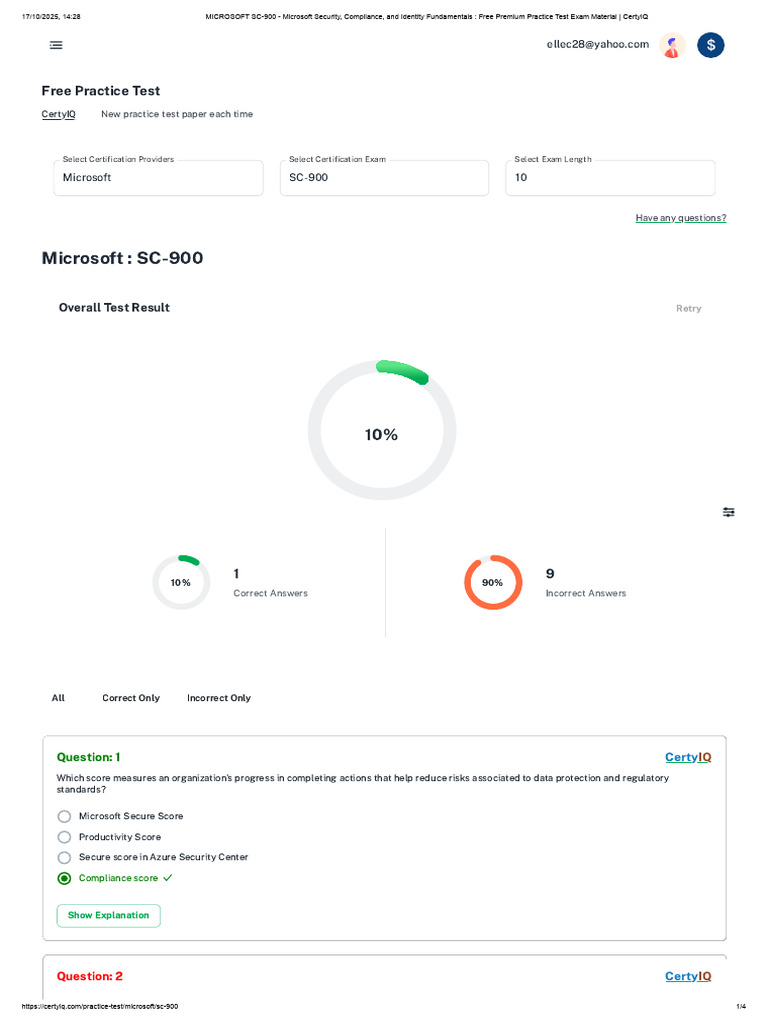 MICROSOFT SC-900 - Microsoft Security, Compliance, and Identity ...