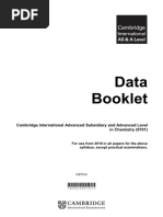 9701 Chemistry Data Booklet 2025 | PDF | Amine | Chemistry