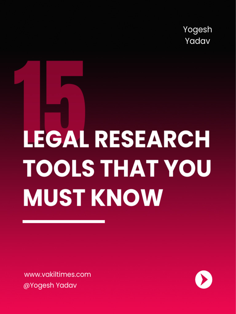 Essential Legal Research Tools | PDF