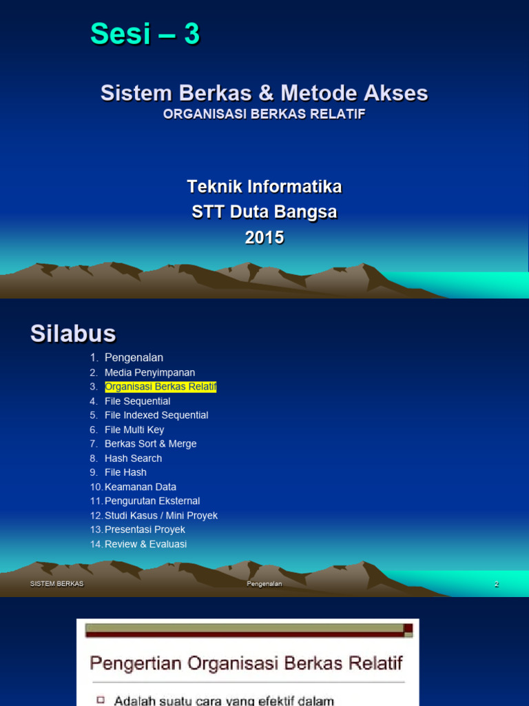 Metode Akses dalam Sistem Berkas | PDF