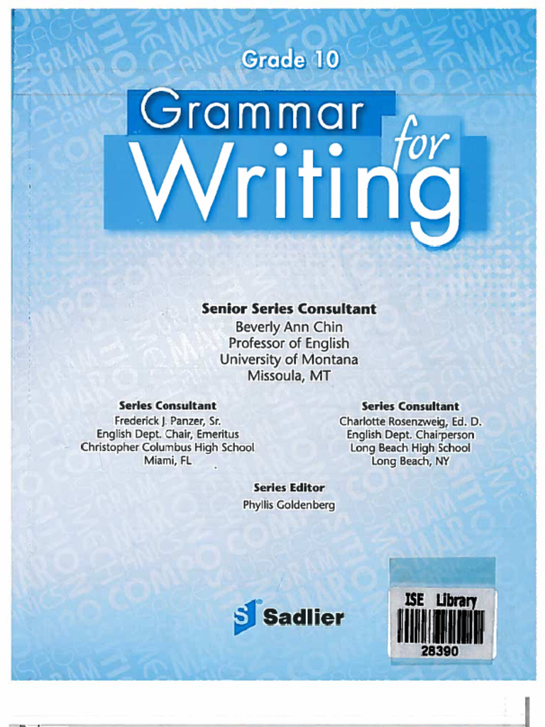 G10 Sadlier Grammar Workbook | PDF