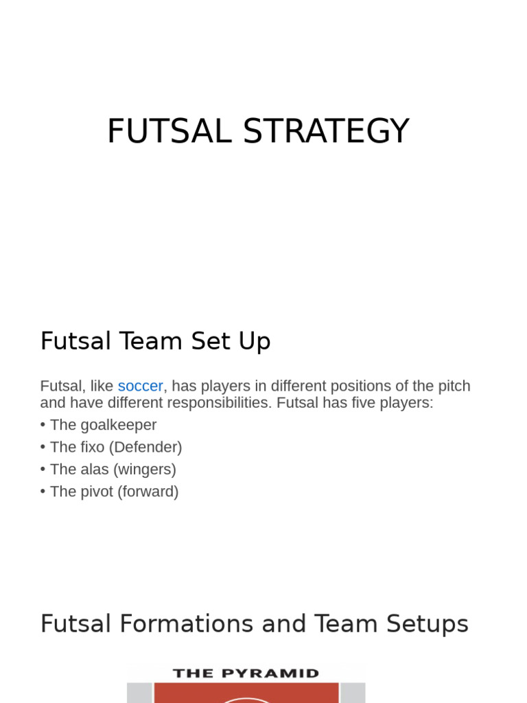 Futsal Team Formation Strategies | PDF
