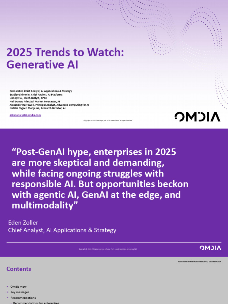 2025 Generative AI Trends Overview | PDF | Artificial Intelligence ...