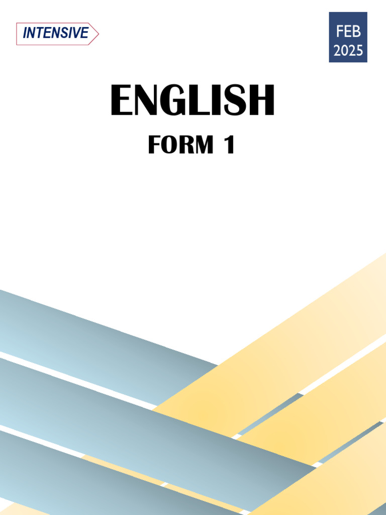t1 English (Intensif) Feb 2025 | PDF