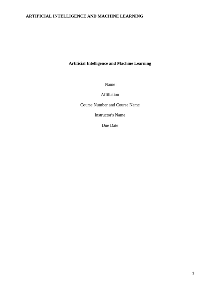 Artificial Intelligence And Machine Learning Pdf Artificial