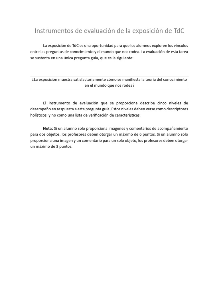Instrumentos de Evaluación de La Exposición de TDC | PDF | Cognición | Ciencia cognitiva