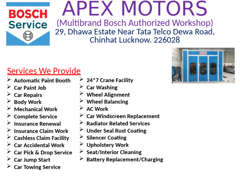 APEX Motors: Comprehensive Car Services | PDF