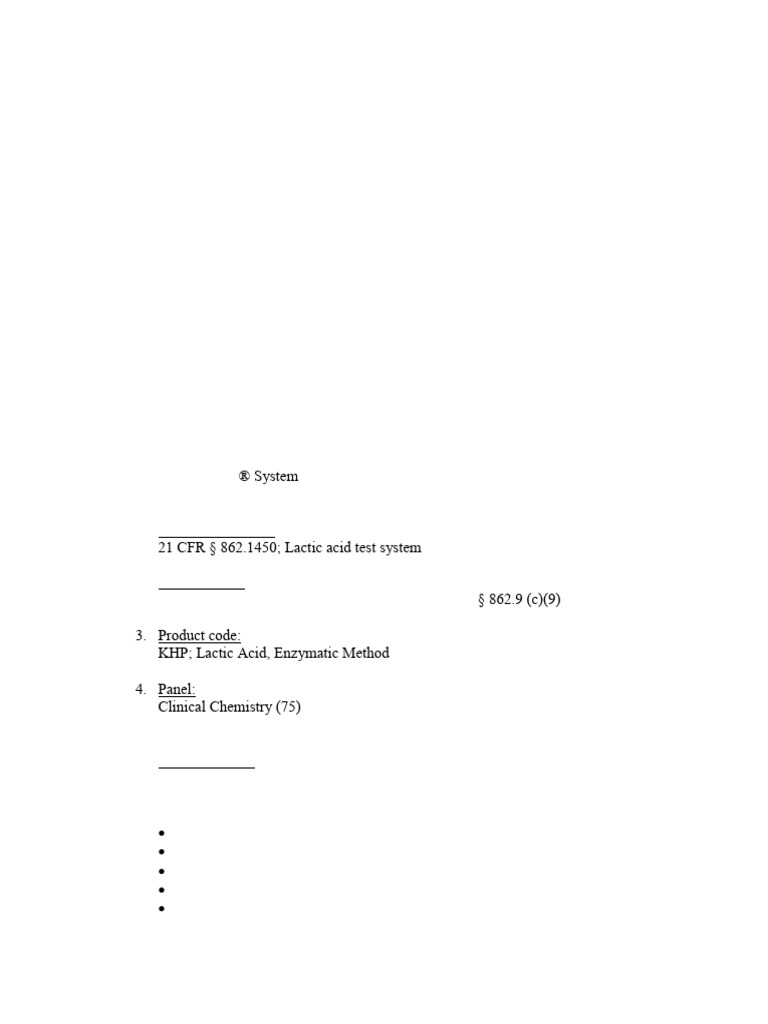 RAPIDPoint 500 Lactate Test 510(k) Summary | PDF | Detection Limit ...
